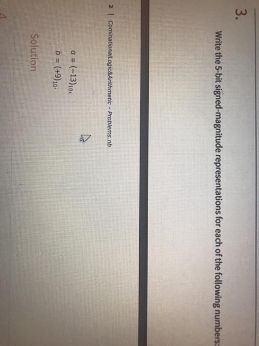Solved 3 Write the 5-bit signed-magnitude representations | Chegg.com