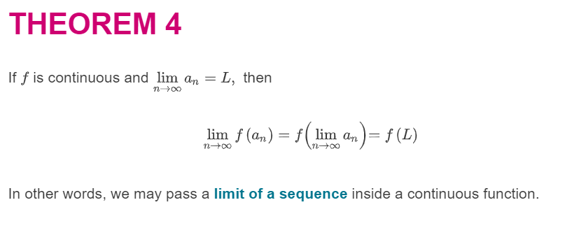 Solved 30. On e4n/(3n+9) THEOREM 4 If f is continuous and | Chegg.com