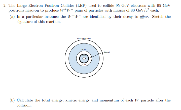 Solved 2. The Large Electron Positron Collider (LEP) used to | Chegg.com