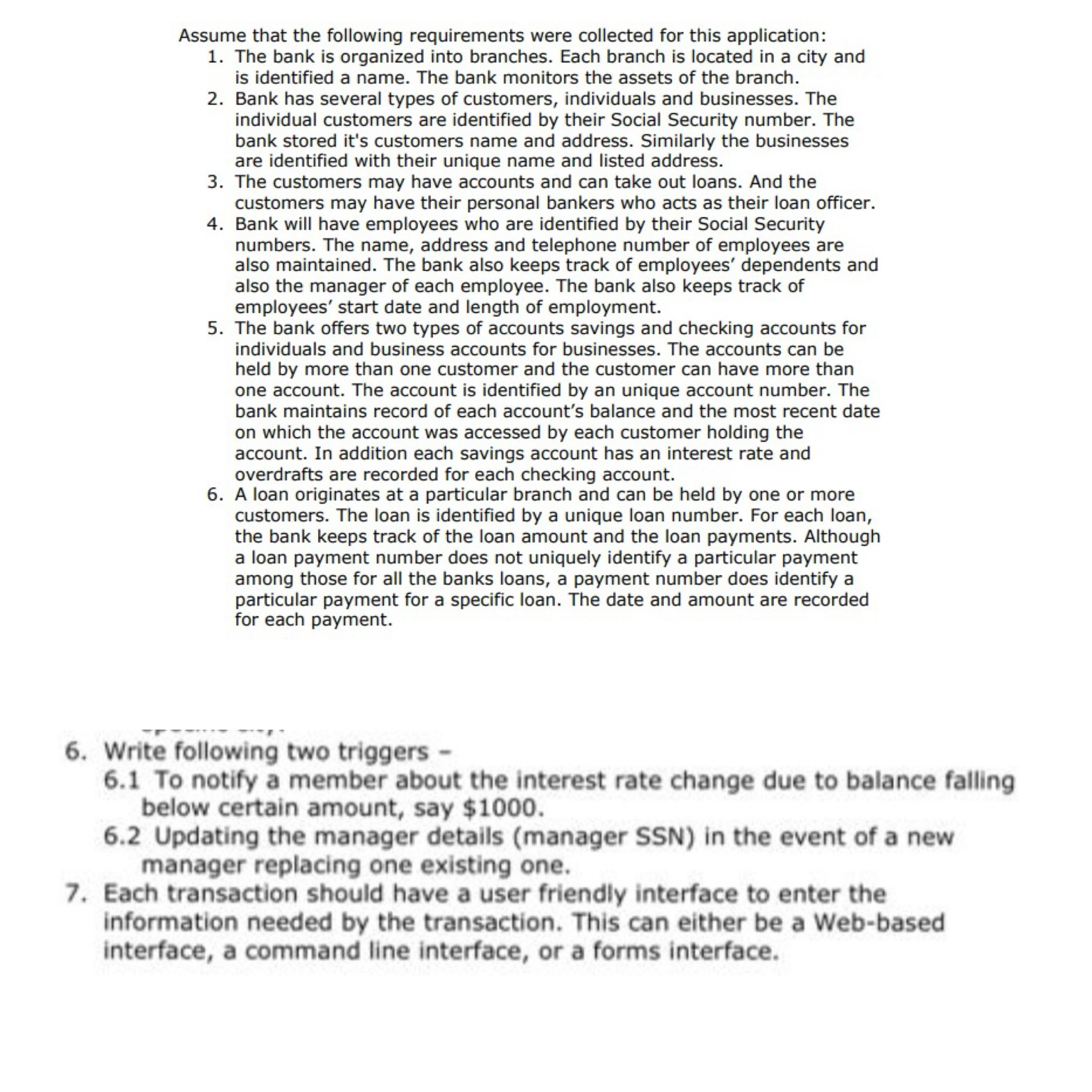 Solved Write following two triggers -6.1 ﻿To notify a member | Chegg.com