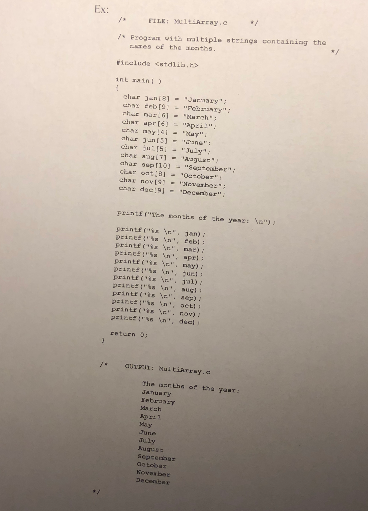 Solved Exercise #20 : # Modify the MultiArray.c | Chegg.com