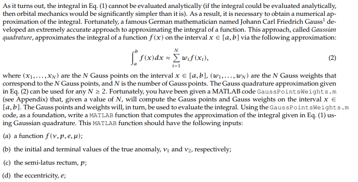 As it turns out, the integral in Eq. (1) cannot be | Chegg.com