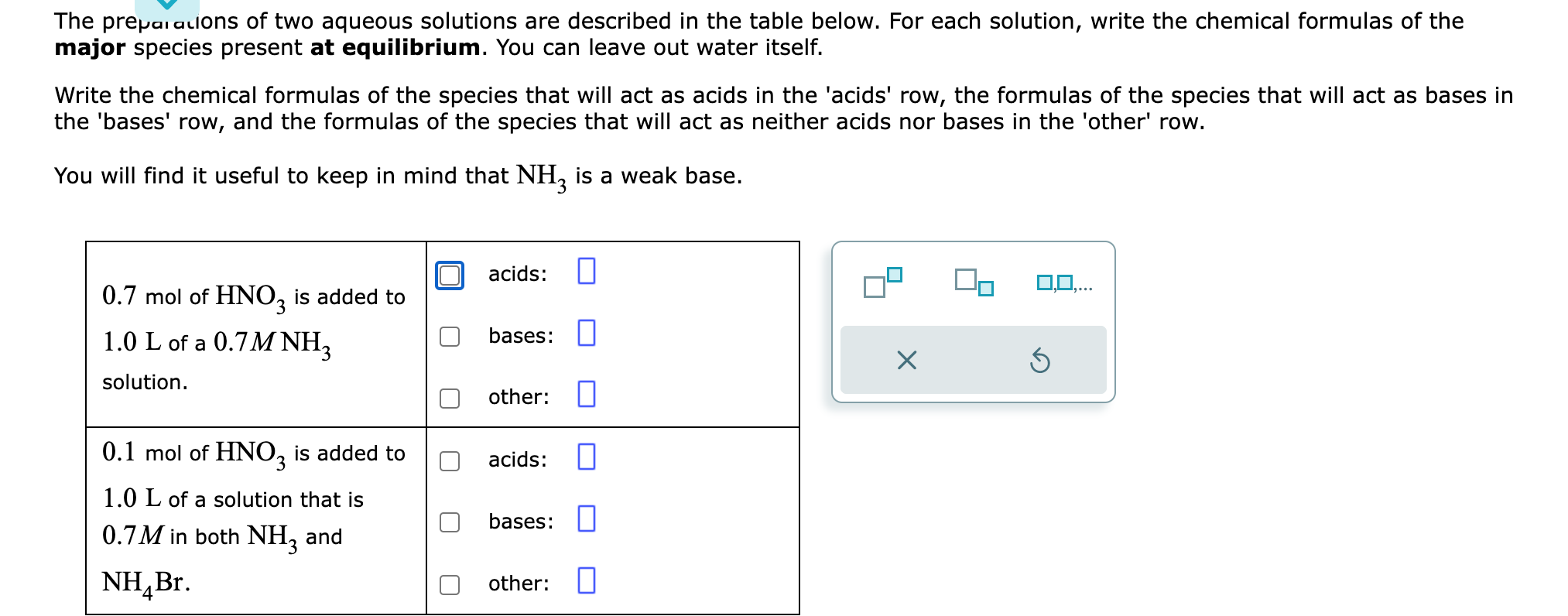 Solved The preparacions of two aqueous solutions are | Chegg.com