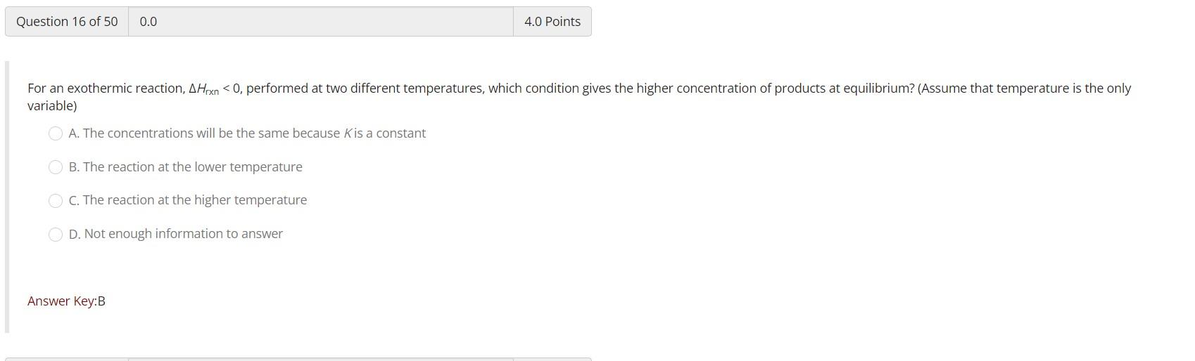 Solved For an exothermic reaction, ΔHrxn