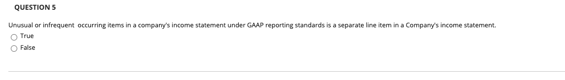 Solved QUESTION 5 Unusual or infrequent occurring items in a | Chegg.com