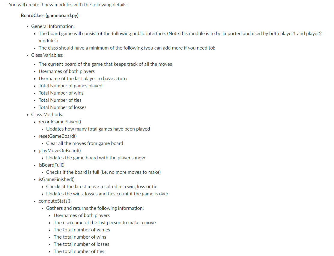 You will create 3 new modules with the following | Chegg.com