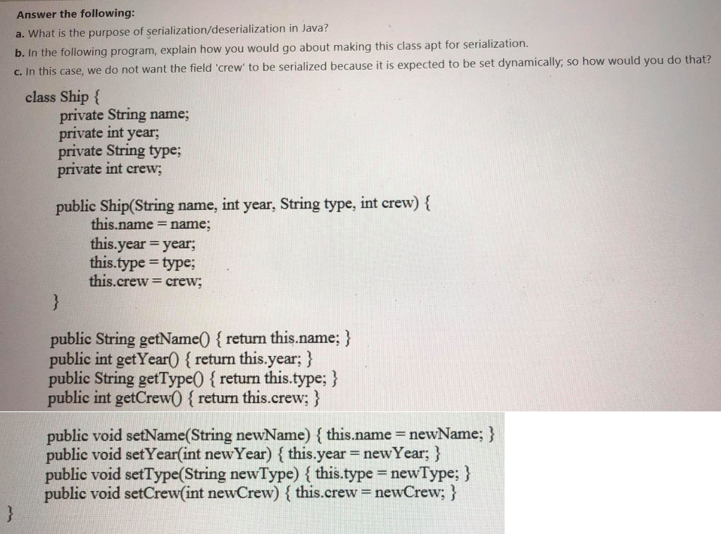 Solved java question, be detailed and have clear | Chegg.com