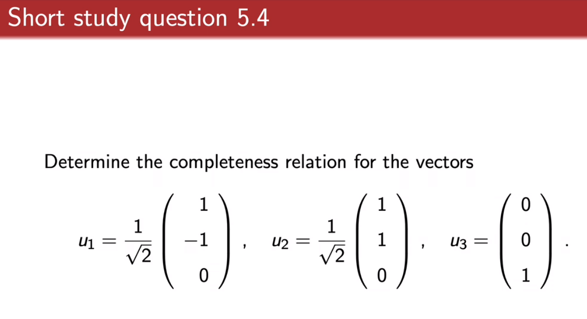 Solved Short study question 5.4 Determine the completeness | Chegg.com