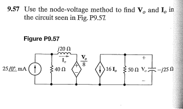 Solved use the node voltage method to find v0 and I0 in the | Chegg.com