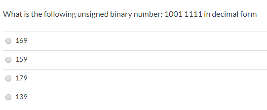 Solved What is the following decimal number: 49 in unsigned | Chegg.com