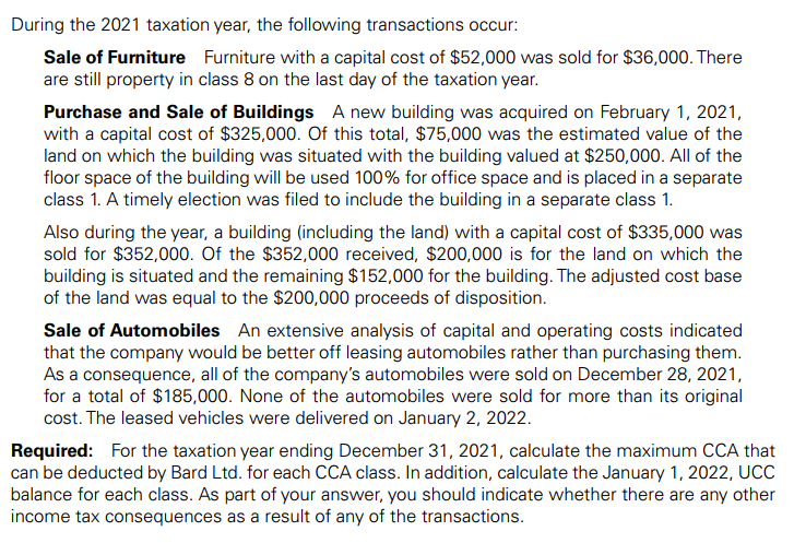 Solved AP 5-7 (CCA, Recapture, and Terminal Losses-Includes | Chegg.com