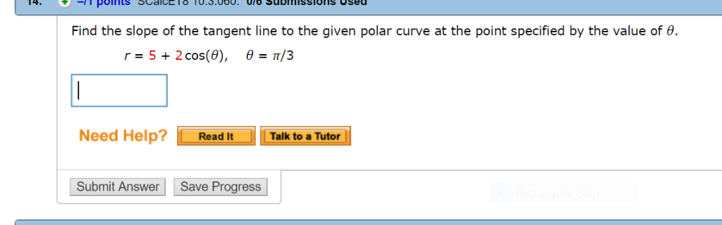 Solved 14 Find the slope of the tangent line to the given | Chegg.com