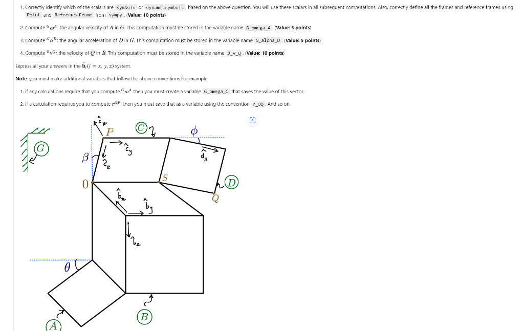 Solved Point and Reference-Frame from sympy (Value: 10 | Chegg.com