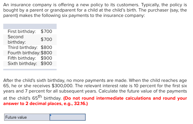Solved An insurance company is offering a new policy to its | Chegg.com