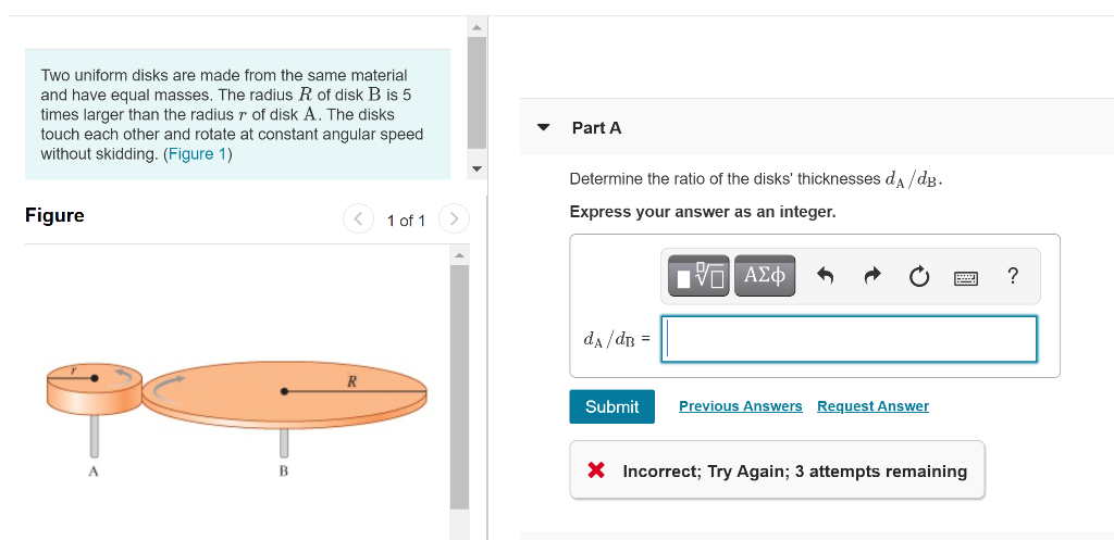 Solved Two uniform disks are made from the same material and | Chegg.com