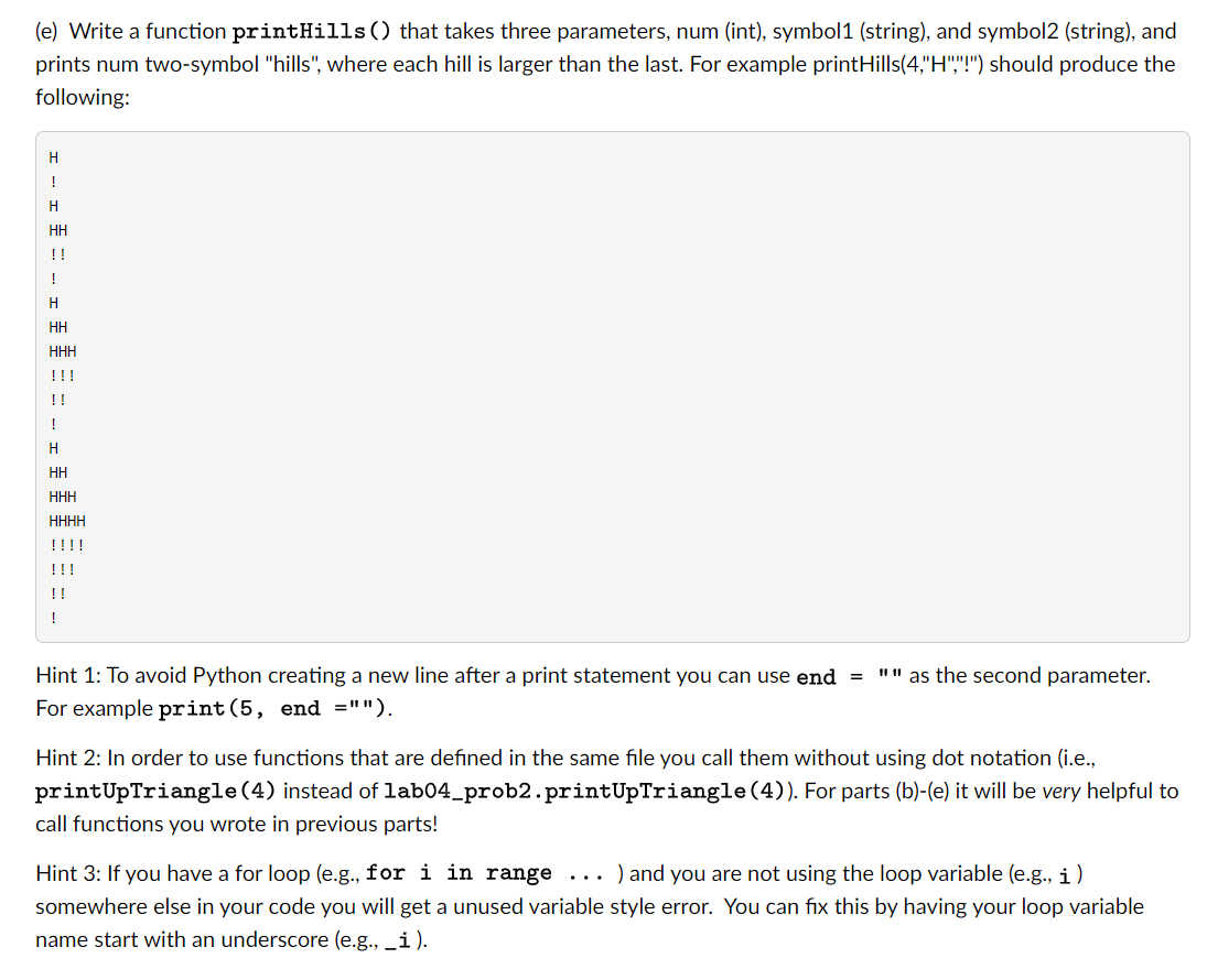 Solved Implement the following 5 functions. For this problem | Chegg.com
