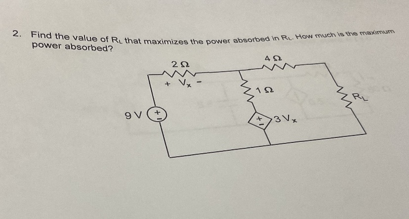 Solved Find the value of RL that maximizes the power | Chegg.com