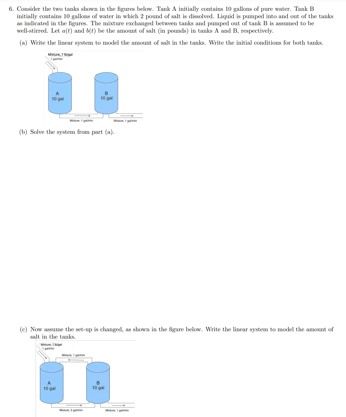 Solved Consider the two tanks shown in the figures below. | Chegg.com