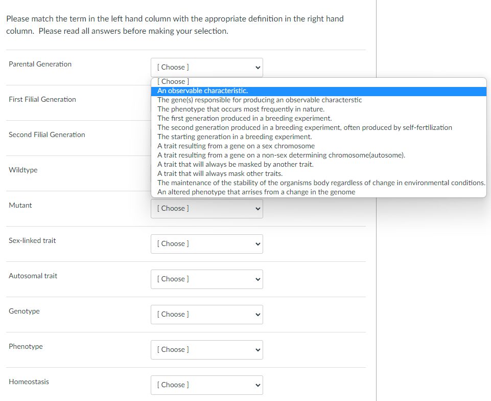 Solved Please match the term in the left hand column with | Chegg.com