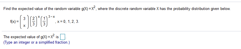 Solved Find the expected value of the random variable g | Chegg.com