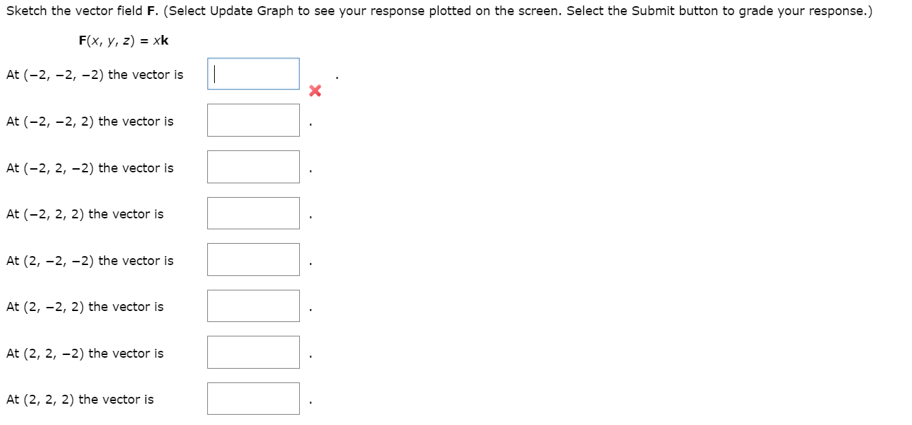Solved Sketch the vector field F. (Select Update Graph to | Chegg.com