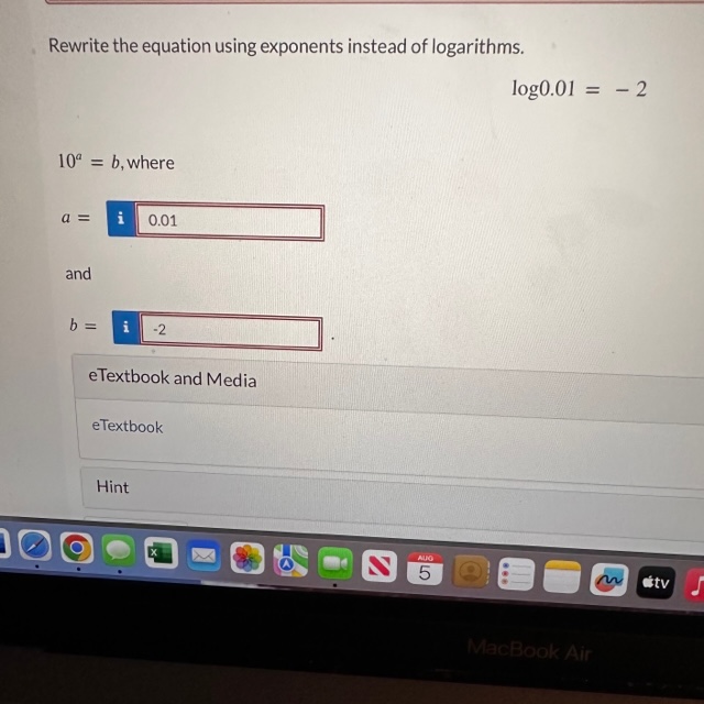 Solved Rewrite the equation using exponents instead of | Chegg.com