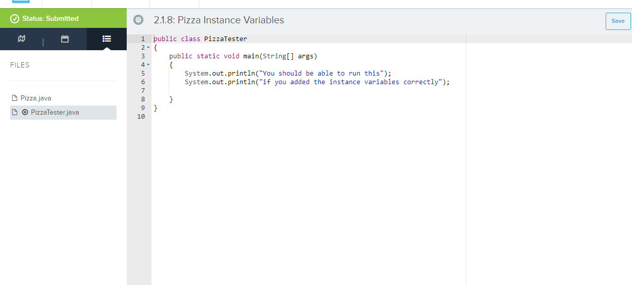 Solved public class PizzaTester { public static void | Chegg.com