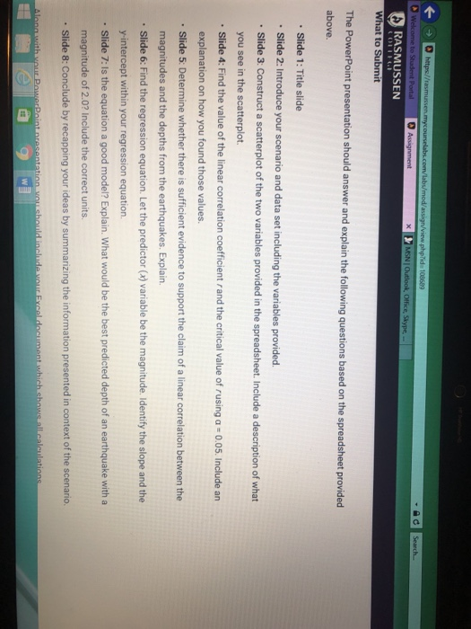 Solved RASMUSSEN Deliverable 6- Analysis with Correlation | Chegg.com