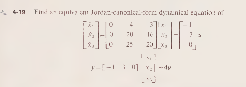 Solved $ 4-19 ﻿Find an equivalent Jordan-canonical-form | Chegg.com