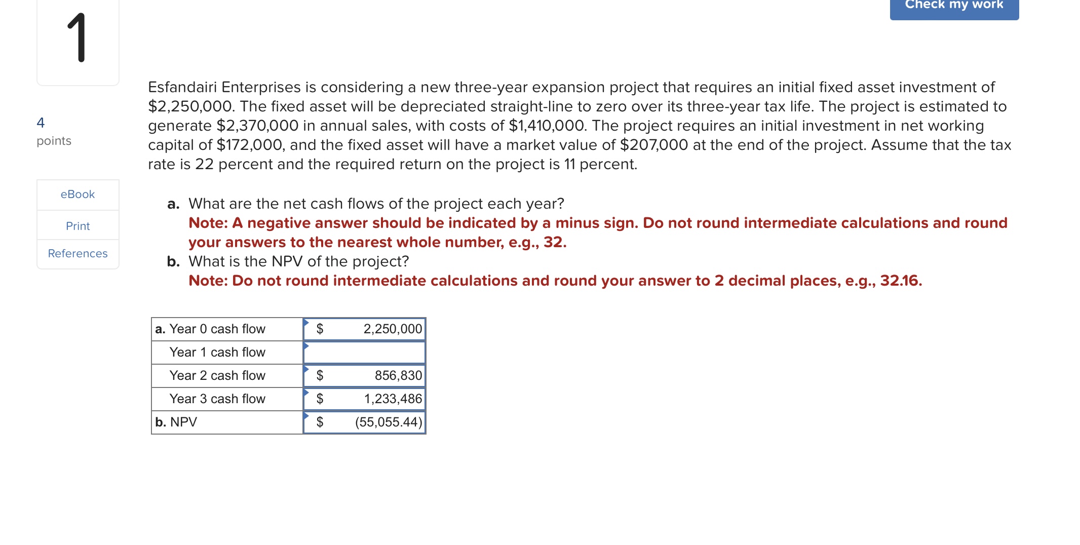 Solved Esfandairi Enterprises is considering a new | Chegg.com