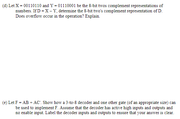 Solved Question 1 [18 MARKS - 3 marks per part] (a) (i) | Chegg.com