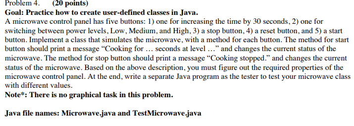 Solved Problem 4. (20 points) Goal: Practice how to create | Chegg.com