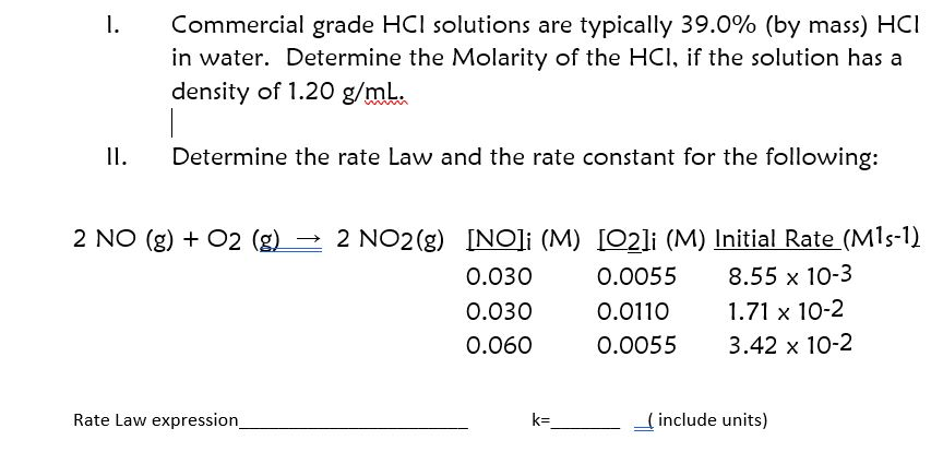 Solved Commercial grade HCl solutions are typically 39.0% | Chegg.com