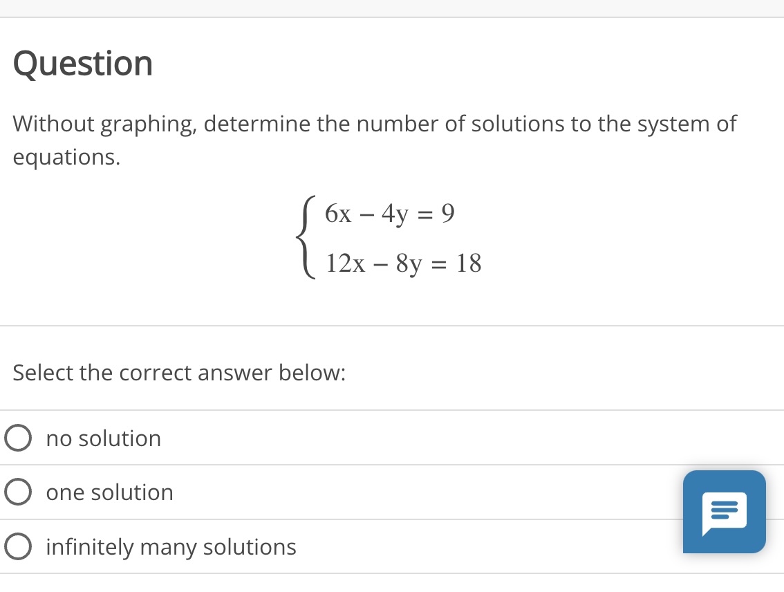 Solved QuestionWithout graphing, determine the number of | Chegg.com