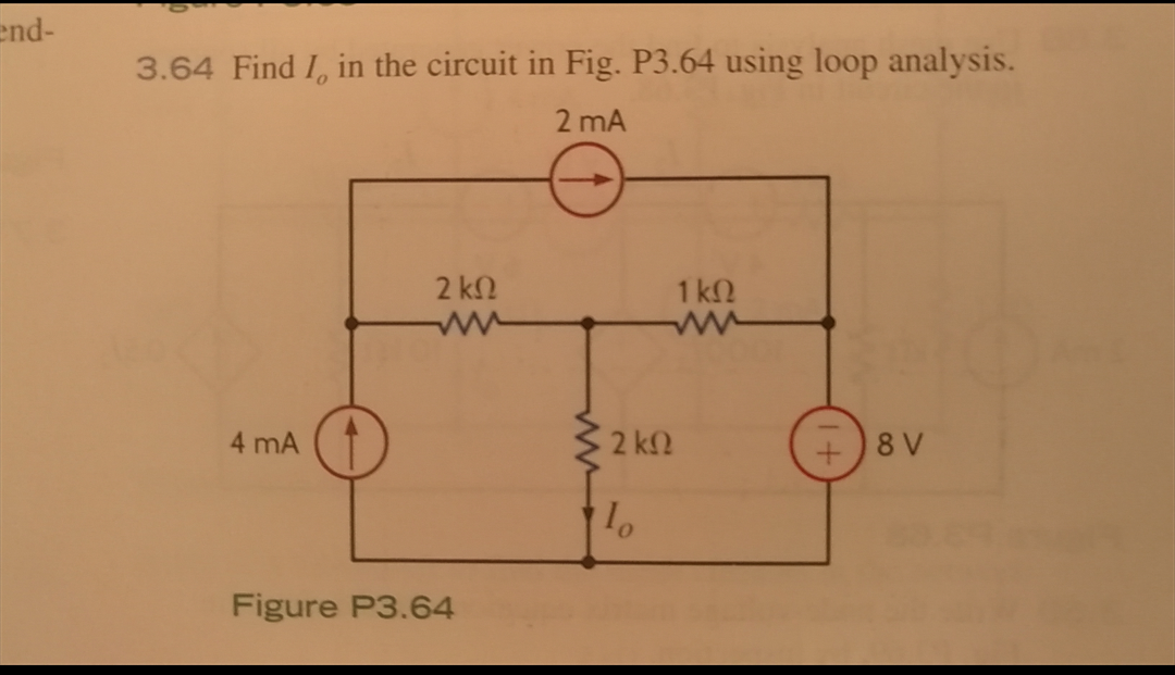 Solved end- 3.64 Find I, in the circuit in Fig. P3.64 using | Chegg.com