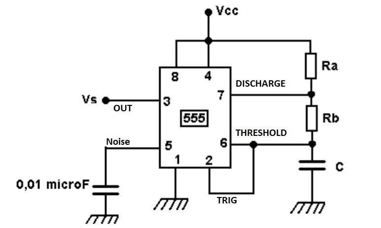 Solved For timer circuit 555 in the figure below, data RA = | Chegg.com