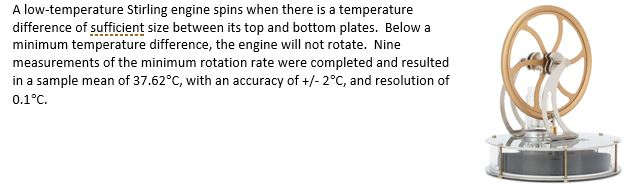 Solved A low-temperature Stirling engine spins when there is | Chegg.com