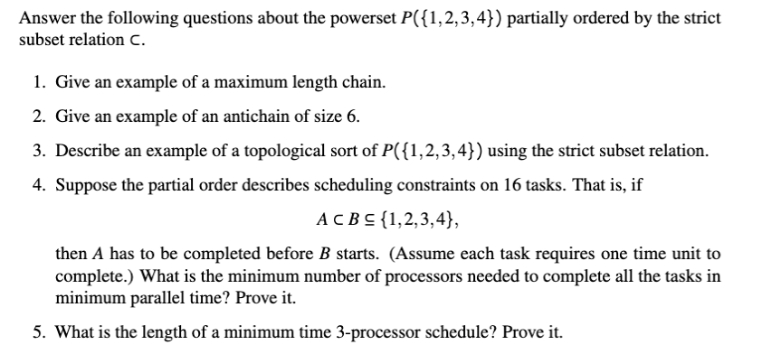 Solved Answer the following questions about the powerset | Chegg.com
