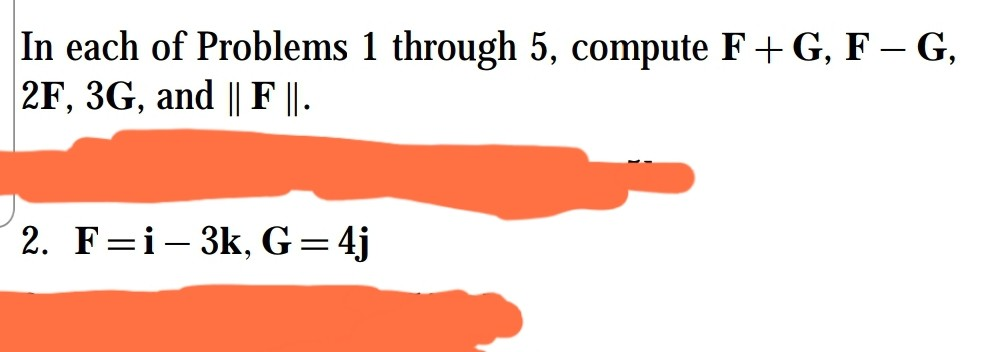 Solved In each of Problems 1 through 5, compute F+G, F - G, | Chegg.com