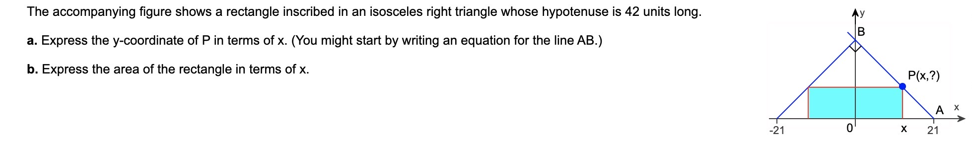 Solved The accompanying figure shows a rectangle inscribed | Chegg.com