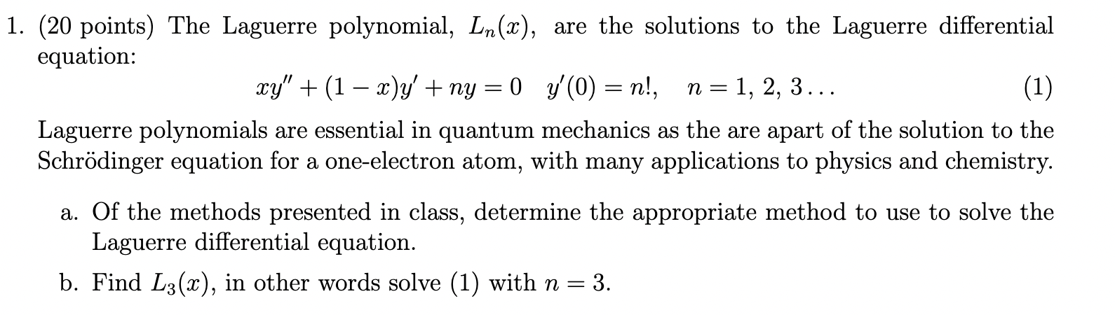 Solved Can You Use The Power Series Expansion To Solve The