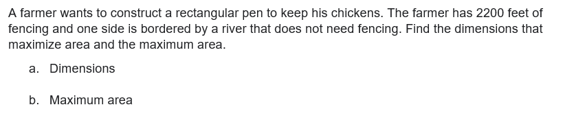 Solved A farmer wants to construct a rectangular pen to keep | Chegg.com