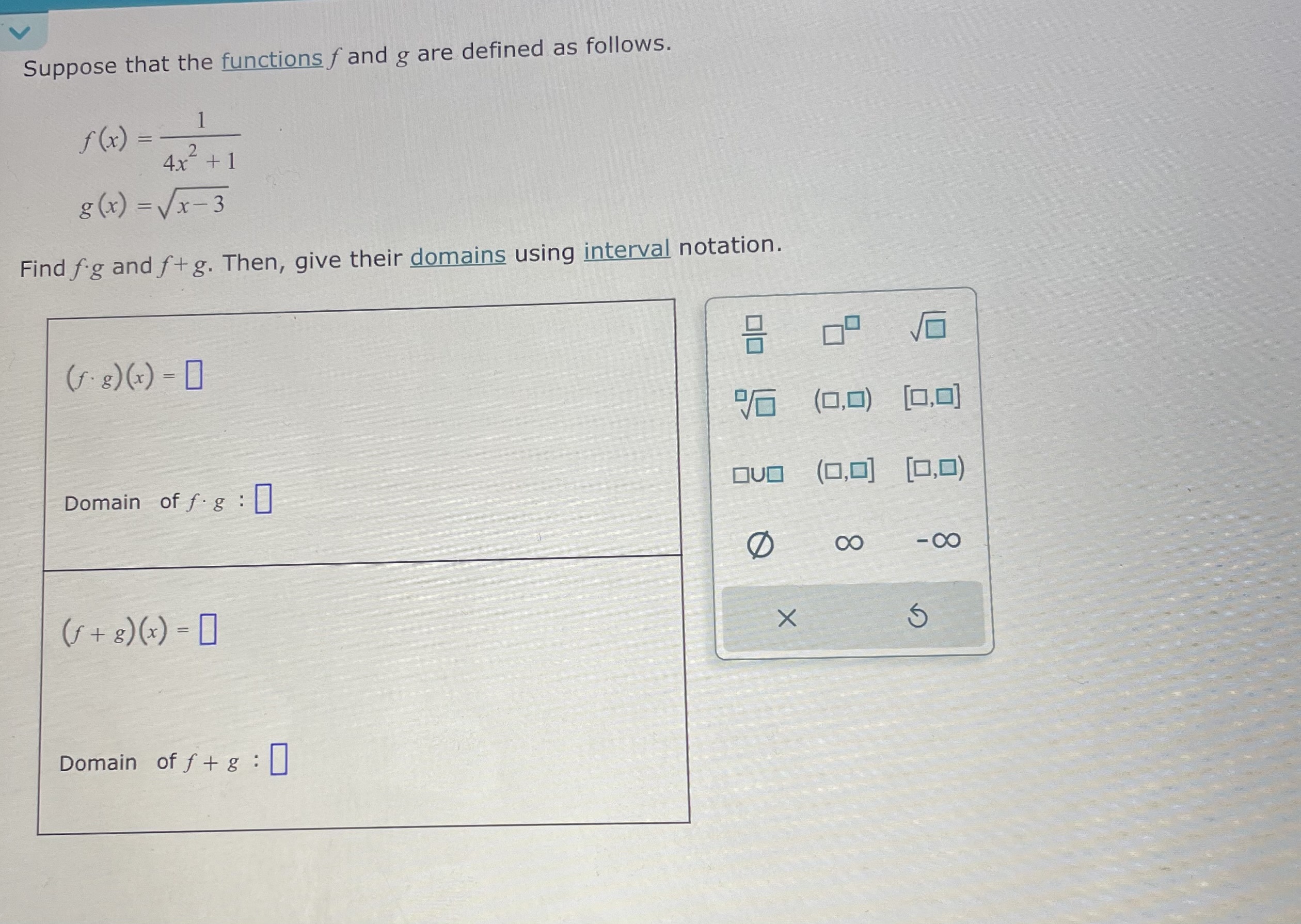 Solved Suppose That The Functions F And G Are Defined As
