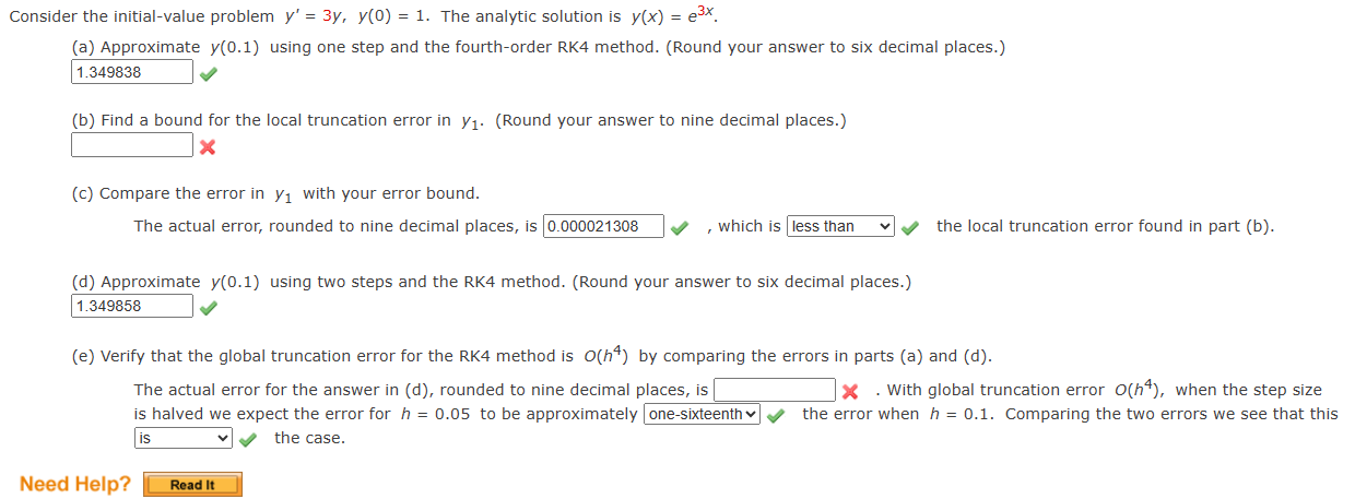 Solved Consider the initial-value problem y′=3y,y(0)=1. The | Chegg.com