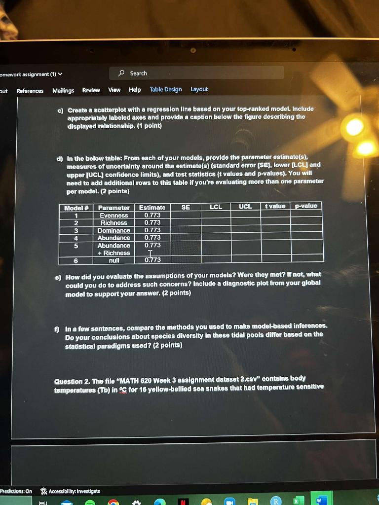 c) Create a scatterplot with a regression line based | Chegg.com