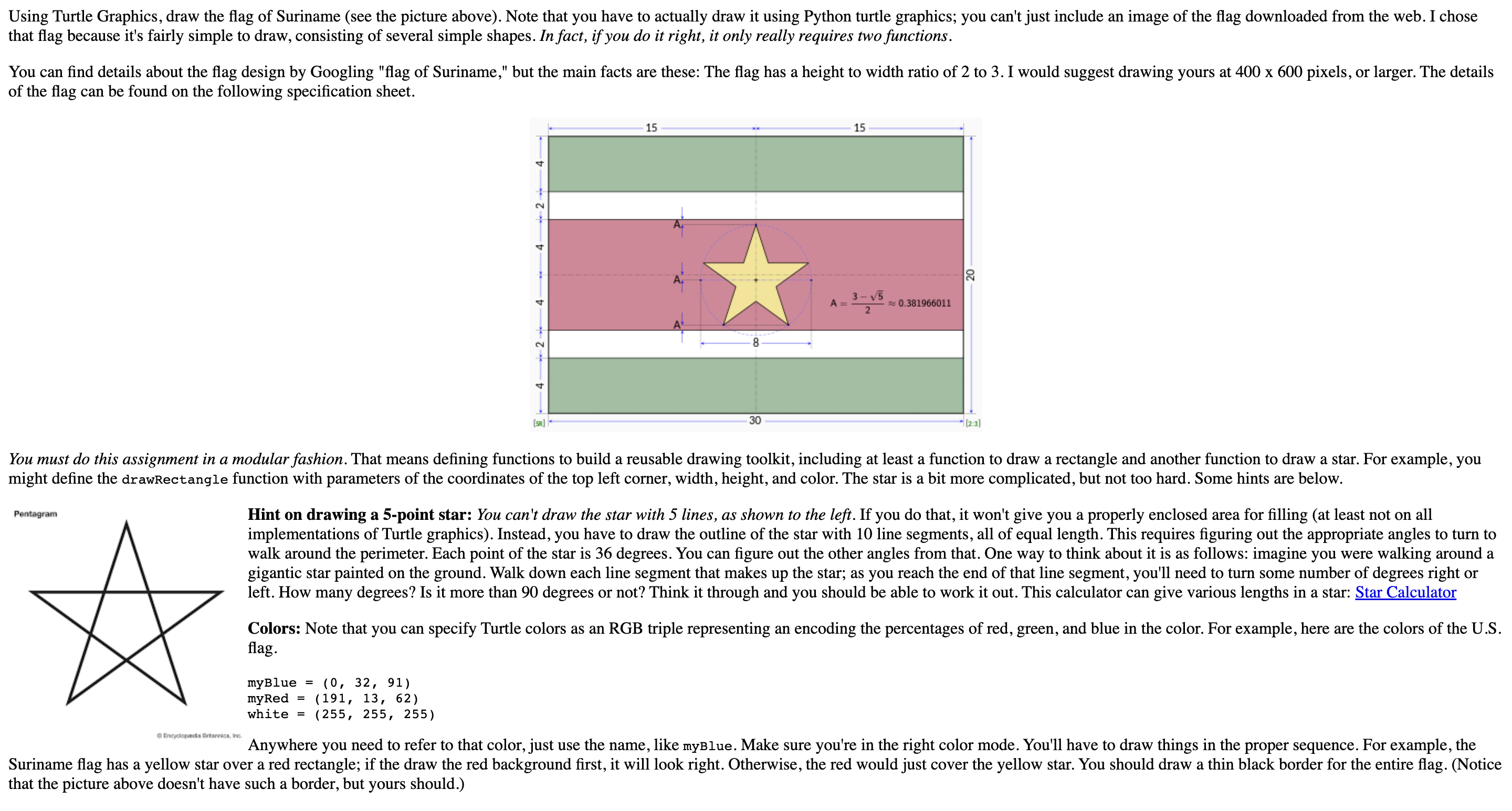 Solved that flag because it's fairly simple to draw, | Chegg.com