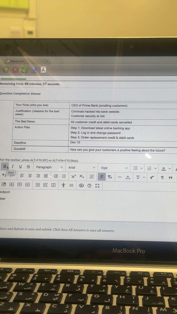 Question Completion Status Save And Submit To Save