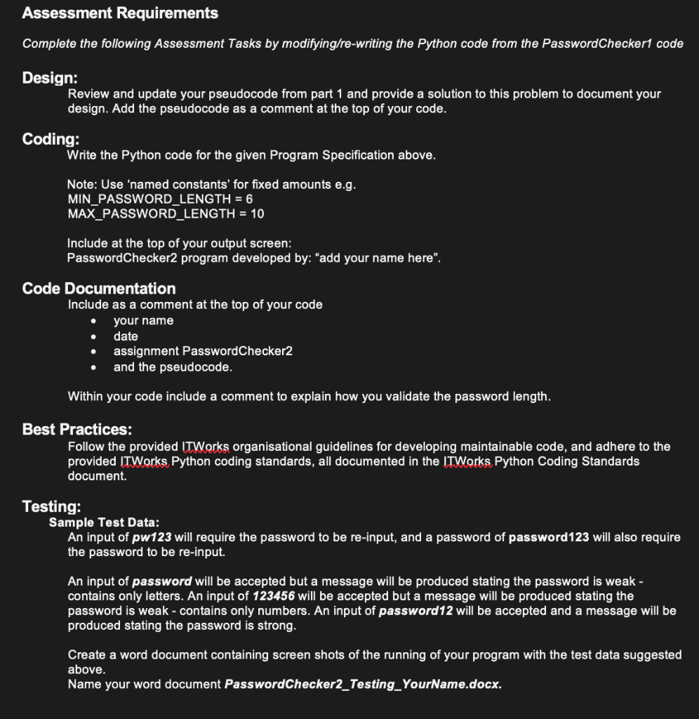Solved Code Needs To Be In Python The Itworks Client Ha 