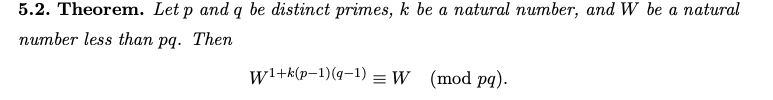 Solved 5.2. Theorem. Let p and q be distinct primes, k be a | Chegg.com