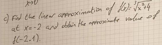Solved c) Find the linear approximation of f(x)=3x2+4 at | Chegg.com